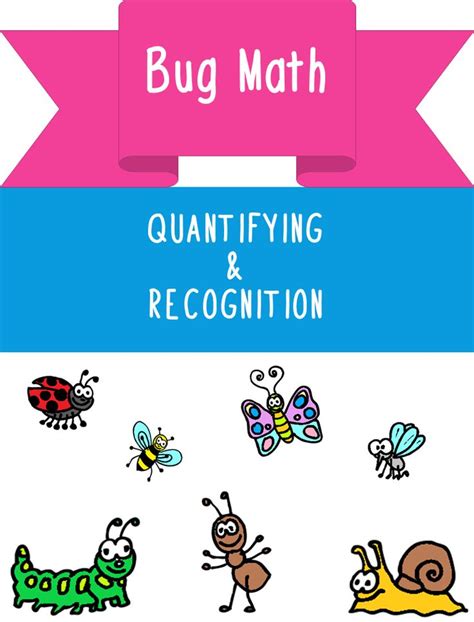 Bug Math Recognition And Quantifying Numbers Math Work Math Math Materials