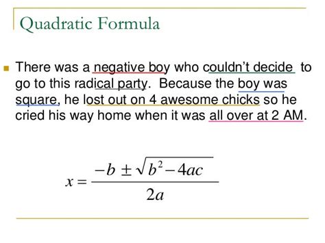 16 6 Quadratic Formula And Discriminant
