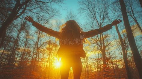 A Happy Joyous Cheerful Woman Celebrating Rejoicing Smiling Laughing