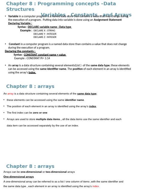 Chapter8 Part2 Pdf Variable Computer Science Data Type
