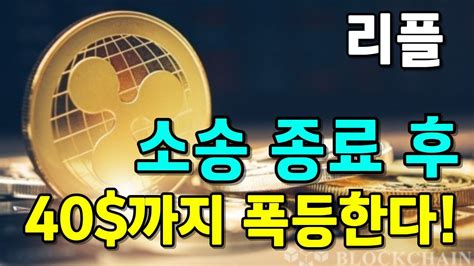 리플 Sec 항소 포기할 수 밖에 없는 이유 그리고 리플 40 까지 대폭등 Youtube