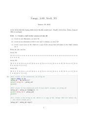 Numpy LAB Mod2 W1 Pdf Numpy LAB Mod2 W1 January 28 2022 ANA 522 OL1 Spring 2022 Mod02