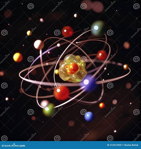Atomic Dance Subatomic Realm Electrons Neutrons And Protons Orbit A Fixed Nucleus In A Model