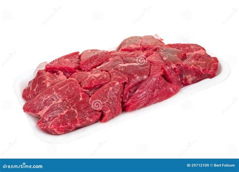 Stew Beef Cubes On Foam Tray Stock Image Image Of Foam Meal 29712109
