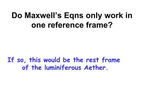 Physics Relativity Ppt