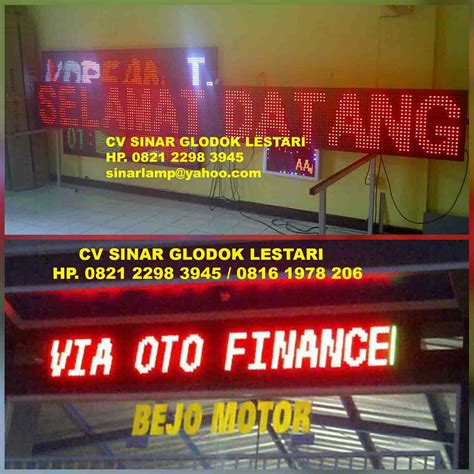 LED Display Running Text Agen Dan Distributor Lampu LED Agen Dan Distributor Lampu CV