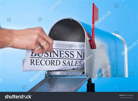 Man Opening His Mailbox Remove Mail Stock Photo Shutterstock
