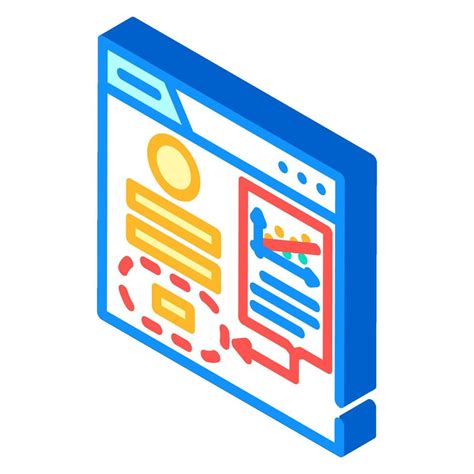 Fitts Law Ux Ui Design Isometric Icon Vector Illustration 39618484