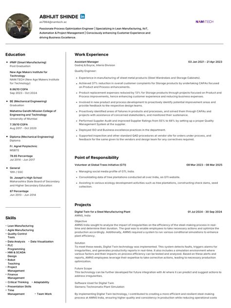 Process Optimization Job Profile Namtech Pdf Simulation