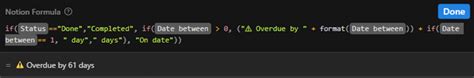 Create An Overdue Task Reminder Using Simple Formula Follow Up From My Last Post Rnotion