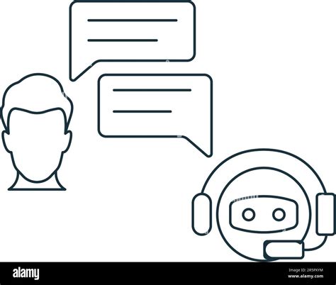 Chat Bot Icon Monochrome Simple Sign From Speech Collection Chat Bot
