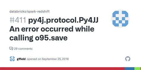Py4jprotocolpy4jjavaerror An Error Occurred While Calling O95save · Issue 411 · Databricks