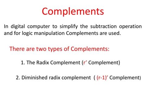 Ppt Understanding Binary System And Complements In Numeration