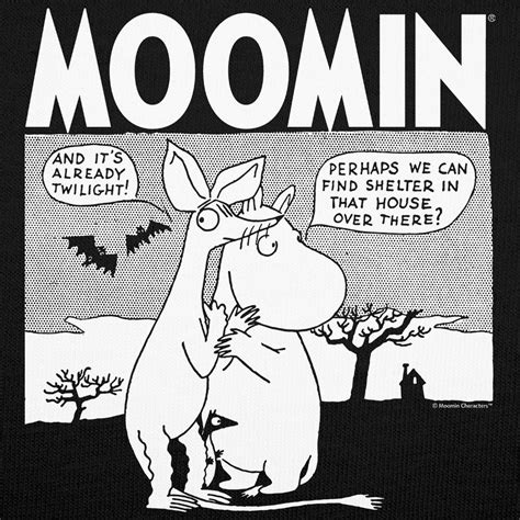 Moomin Moomintroll And Sniff Spooky Comic Strip Adult T Shirt Adult T