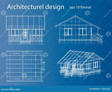 House Wireframe Structure Vector Stock Vector Illustration Of House Home 87084501