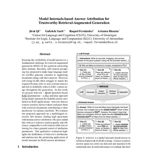Model Internals Based Answer Attribution For Trustworthy Retrieval