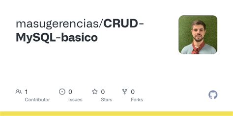 Github Masugerencias Crud Mysql Basico