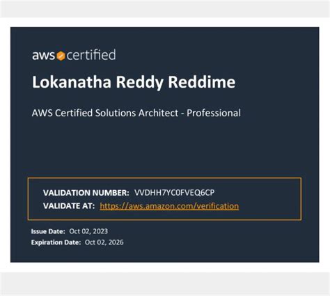 Loknath Reddy On Linkedin Aws