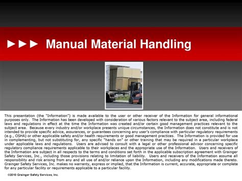PPT Manual Material Handling PowerPoint Presentation Free Download ID