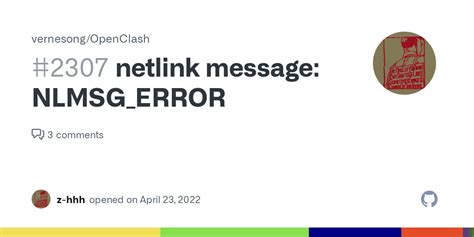 netlink message nlmsg error · issue 2307 · vernesong openclash · github