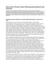 DB Urban Planning Development And Theories Post Docx Discussion Thread Urban Planning