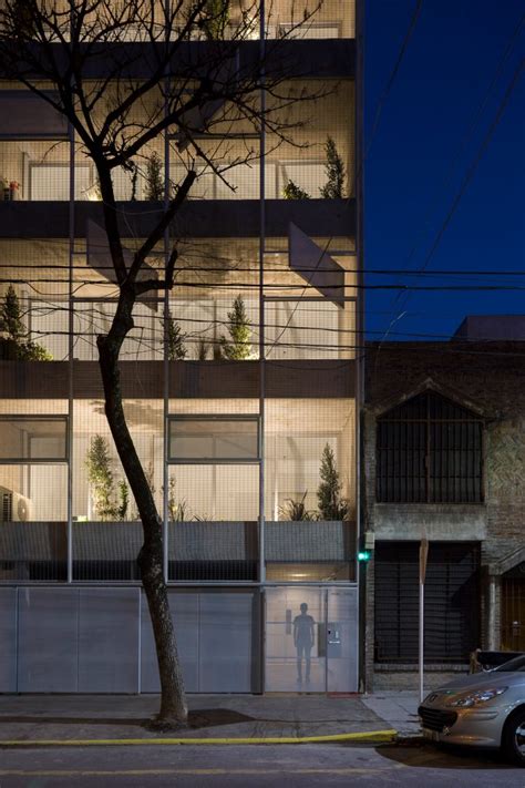 Metal Mesh Covers Garden Tower In Buenos Aires By Adamo Faiden