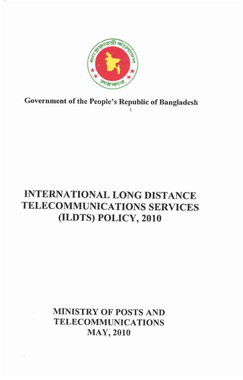 Ildts Policy 2010 English 0 Bangladesh Studies Studocu