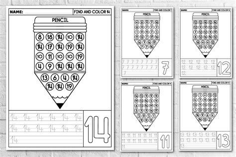 Back To School Activities Number Recognition Worksheets 1 20 Tracing And Writing Practice