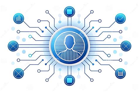 Flat Ai Driven Digital Identity Elements Concept As Abstract Elements Featuring Digital Identity