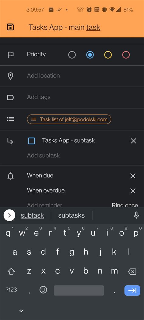 Subtasks Do Not Sync Properly With Horde · Issue 1644 · Taskstasks