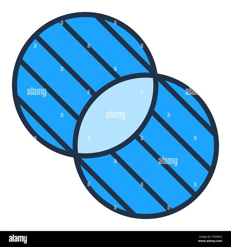 intersecting circles vector mathematics concept colored icon or sign