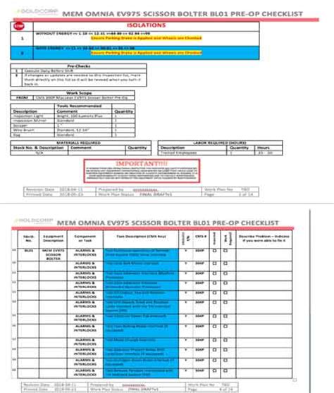 Pre Operational Checklists Reinvented Data Driven Reliability In Mining Idcon Reliability And