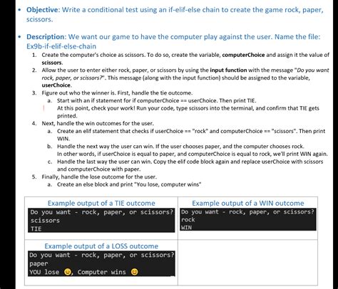 Solved Objective Write A Conditional Test Using An