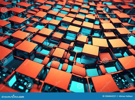 Hyper Detailed Nano Technology Futuristic Close Up Abstract Background Stock Illustration
