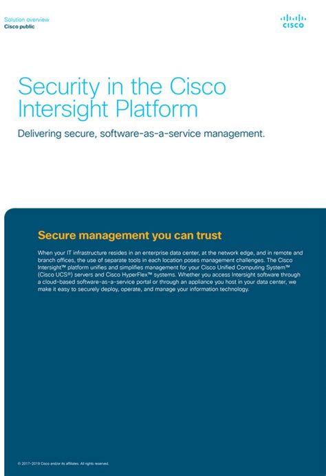Security In The Cisco Intersight Platform C Vision International