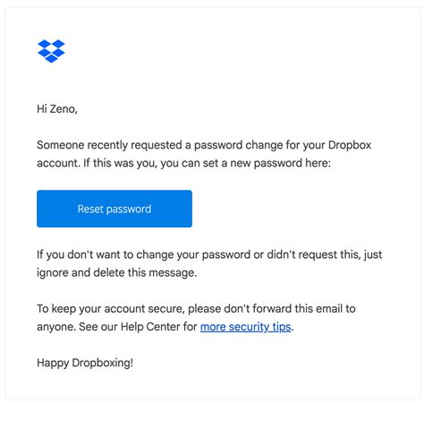 Recreate Dropboxs Reset Password Email · Issue 115 · Resendreact