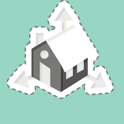 Sticker Line Cut Architectural Design Related To 3d Visualization Symbol Simple Design