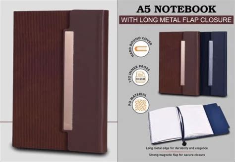 Pu Leather Cover 3 Fold Office Notebook At ₹ 215 Piece In New Delhi