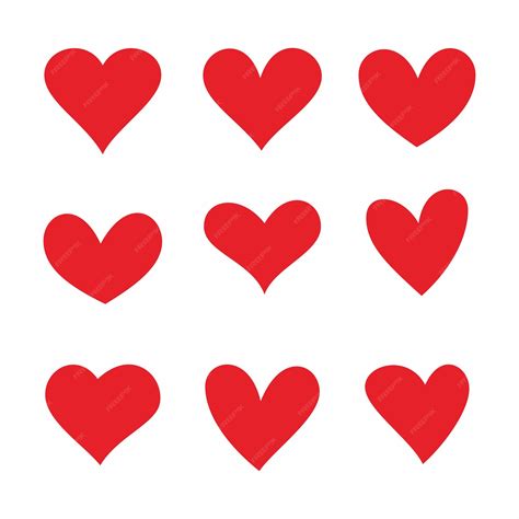 Premium Vector Hearts Set Vector Template