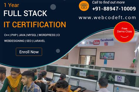 one year full stack web development certification programs