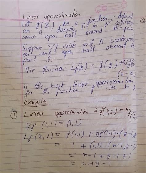 Linear Approximation LECTURE NOTES Liner Gpp OXimgho Lot Seme Gn Pot The Sgme For