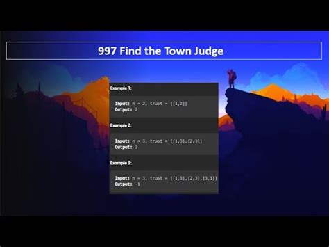 997 Find the Town Judge - Leetcode January Challenge 2023 - YouTube