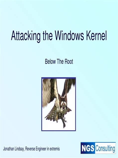 attacking the windows kernel pdf kernel operating system device