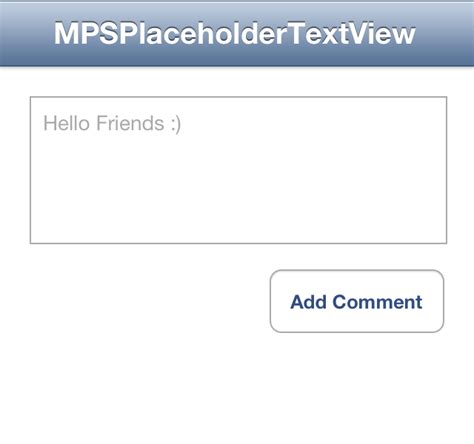 Github Mpsmpsplaceholdertextview A Simple Uitextview That Allows