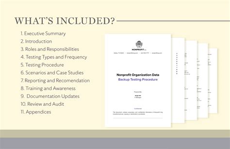 Nonprofit Organization Data Backup Testing Procedure Template In Word Pdf Download