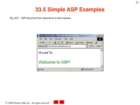Ppt Chapter 33 Active Server Pages Asp Powerpoint Presentation