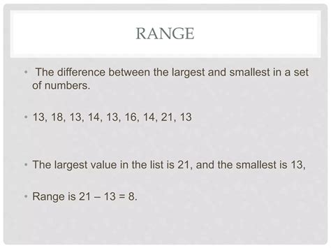 Mean Median Mode And Range Tutorial Ppt