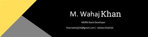 Wahaj Khan Mern Stack Developer Ai And Chatbot Developer React Js Developer Node Js