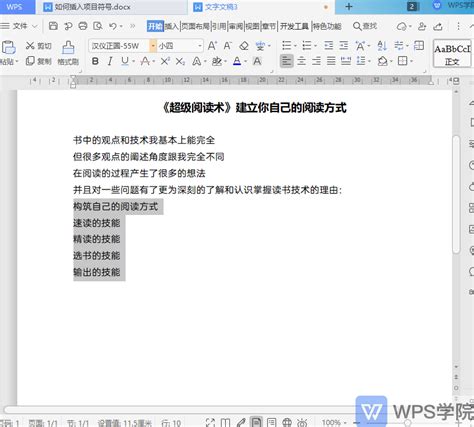 如何插入项目符号 与自定义设置项目符号