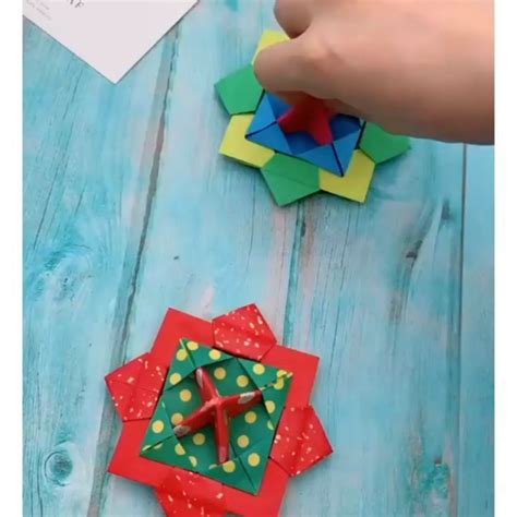 ‎مادر و کودک، خلاقیت، کاردستی‎ On Instagram‎ اوریگامی فرفره دو سه بار